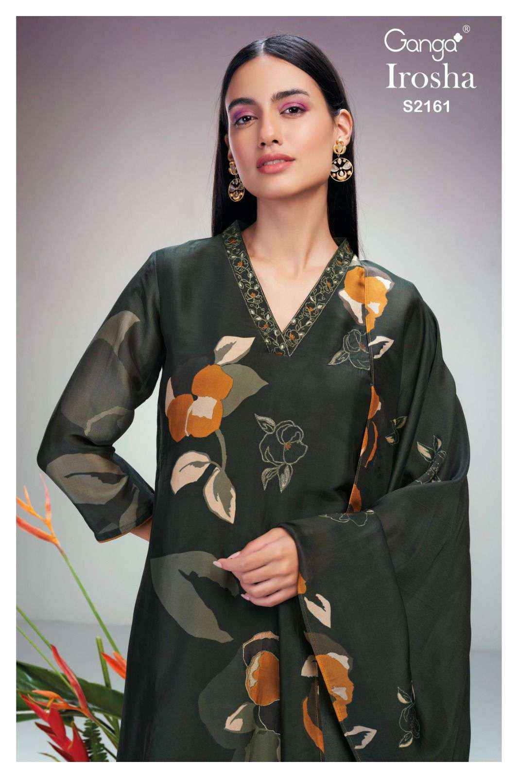 Ganga Fashion Irosha 2161 Premium Design Silk Organza Ladies Suit Dealer