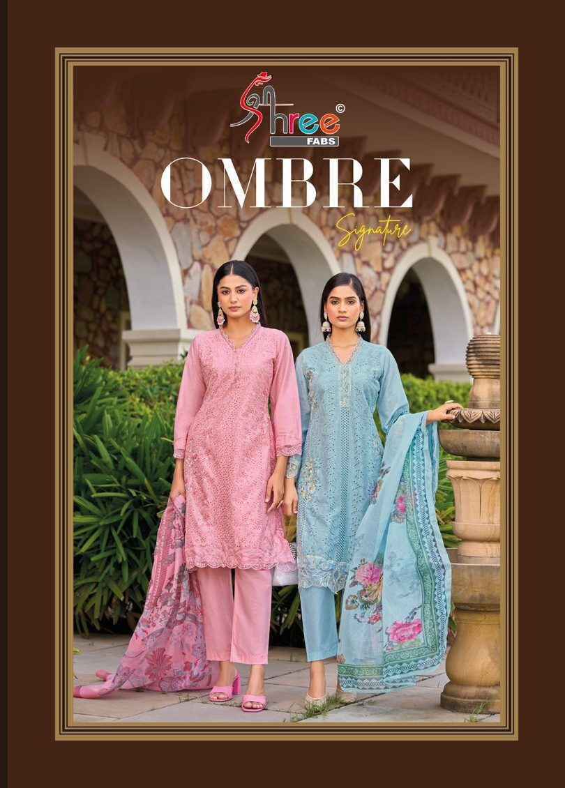 Shree Fabs Ombre Signature Cotton Dress Material 4 pcs Catalogue