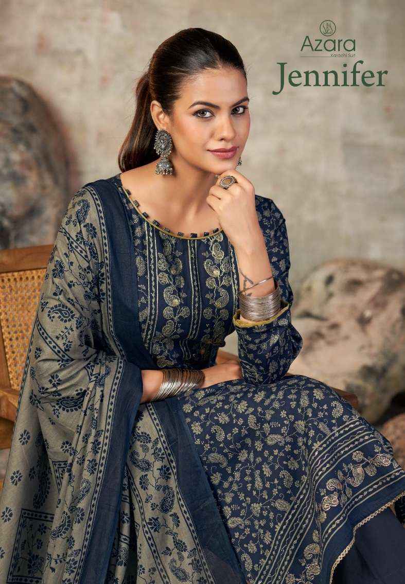 RADHIKA FASHION AZARA JENNIFER JAM COTTON DESIGNER PRINT WITH FANCY ...