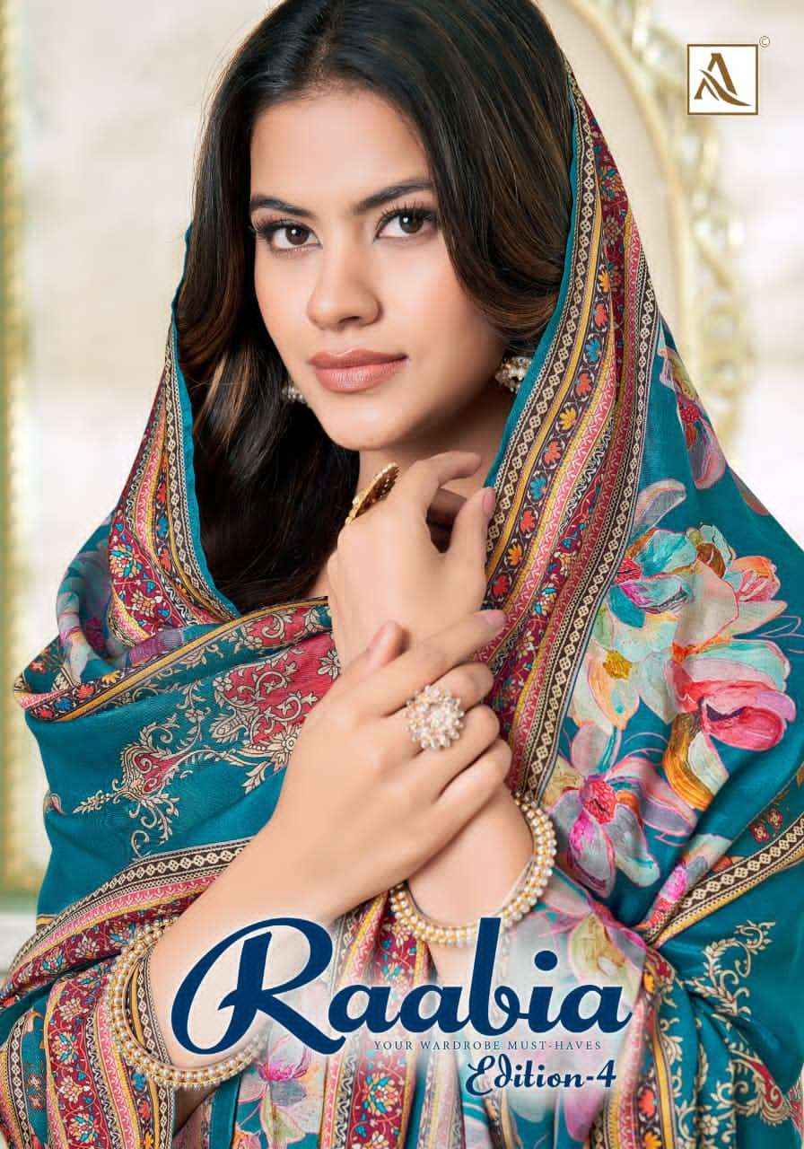 Alok Suit Raabia Edition 4 Digital Printed Fancy Muslin Dress Catalog ...