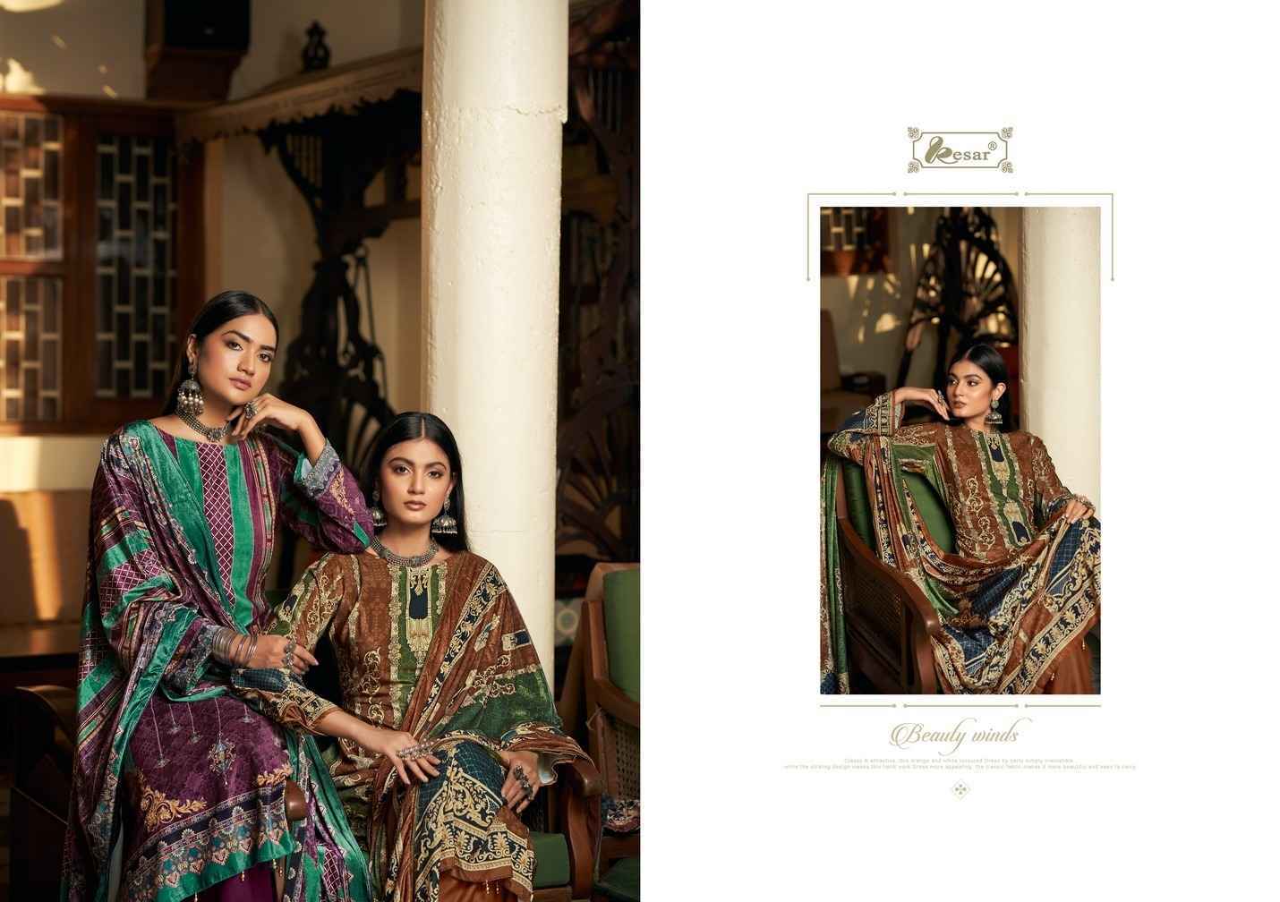 Kesar Aasmaa Russian Velvet Dress Material New Catalog Wholesale Price