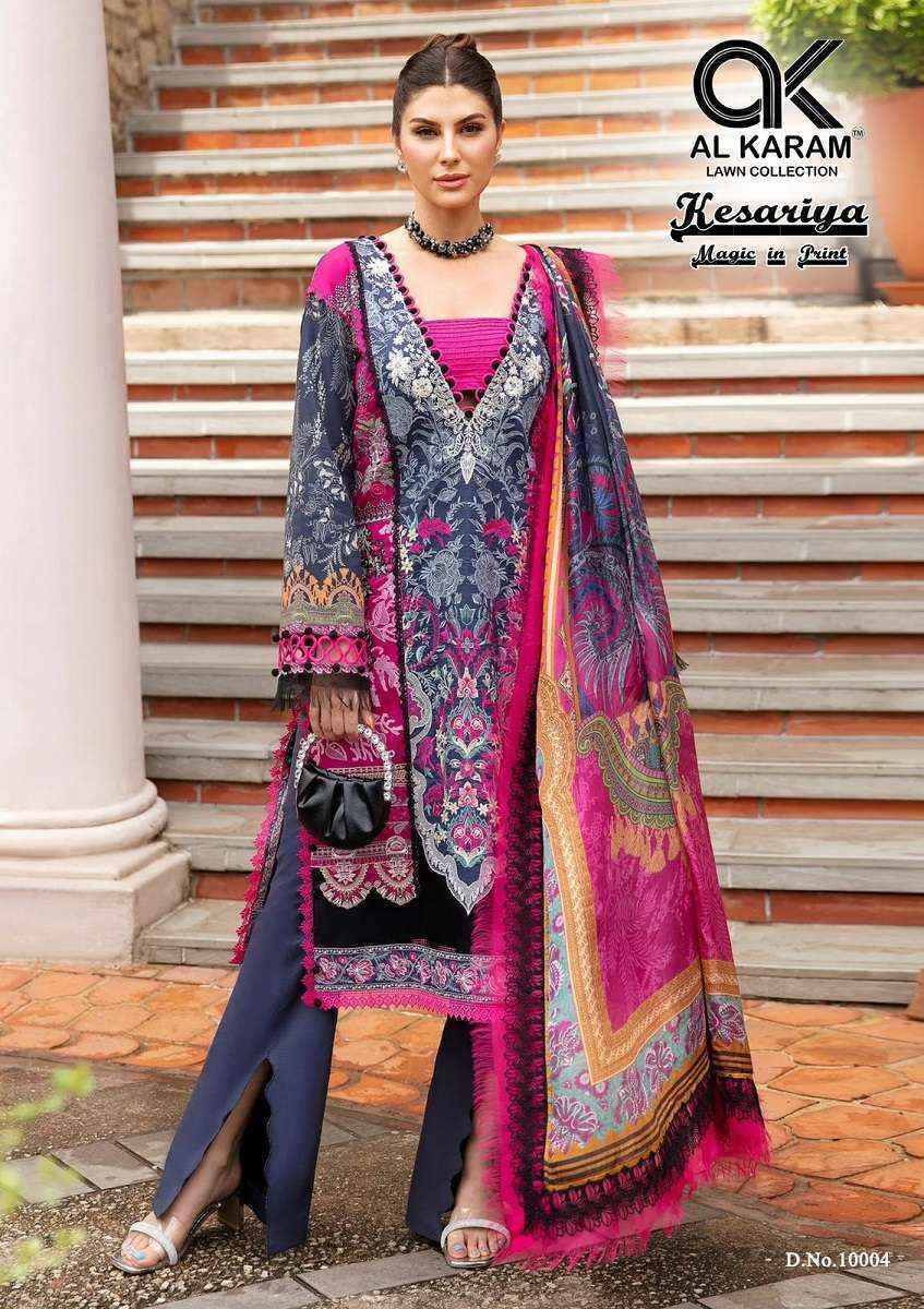 Al Karam Kesariya Magic In Print Vol 10 Readymade Suits - 7069887788