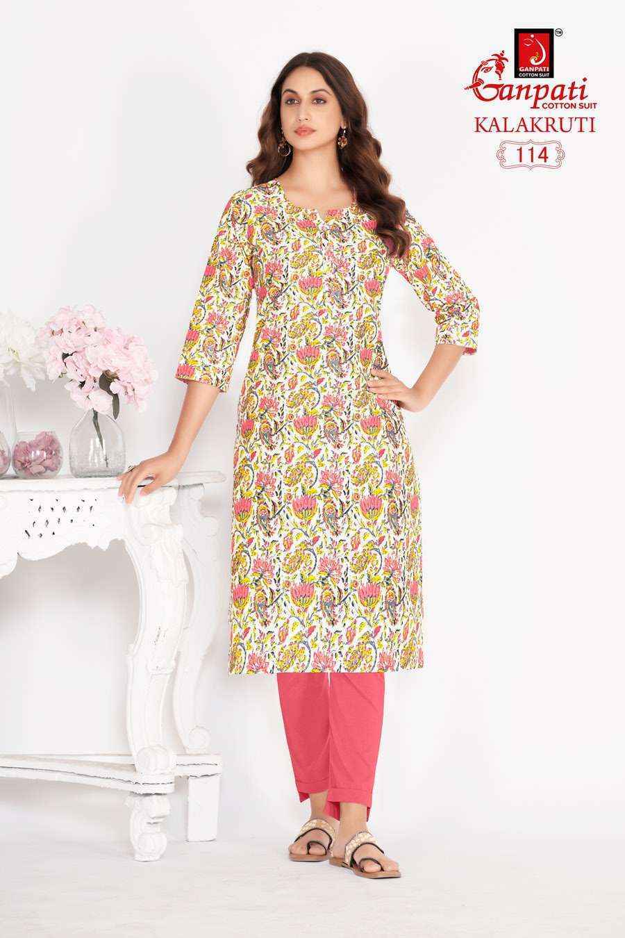 Ganpati Kalakruti Vol 29 Cotton Kurti With Pant Wholesale Price