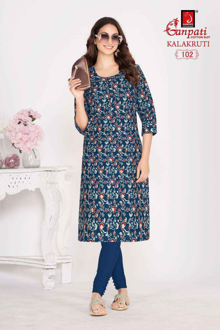 Ganpati Kalakruti Vol 29 Cotton Kurti With Pant Wholesale Price