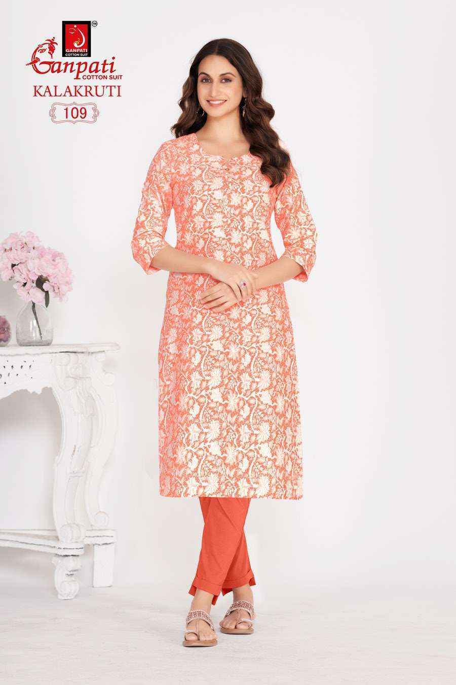 Ganpati Kalakruti Vol 29 Cotton Kurti With Pant Wholesale Price