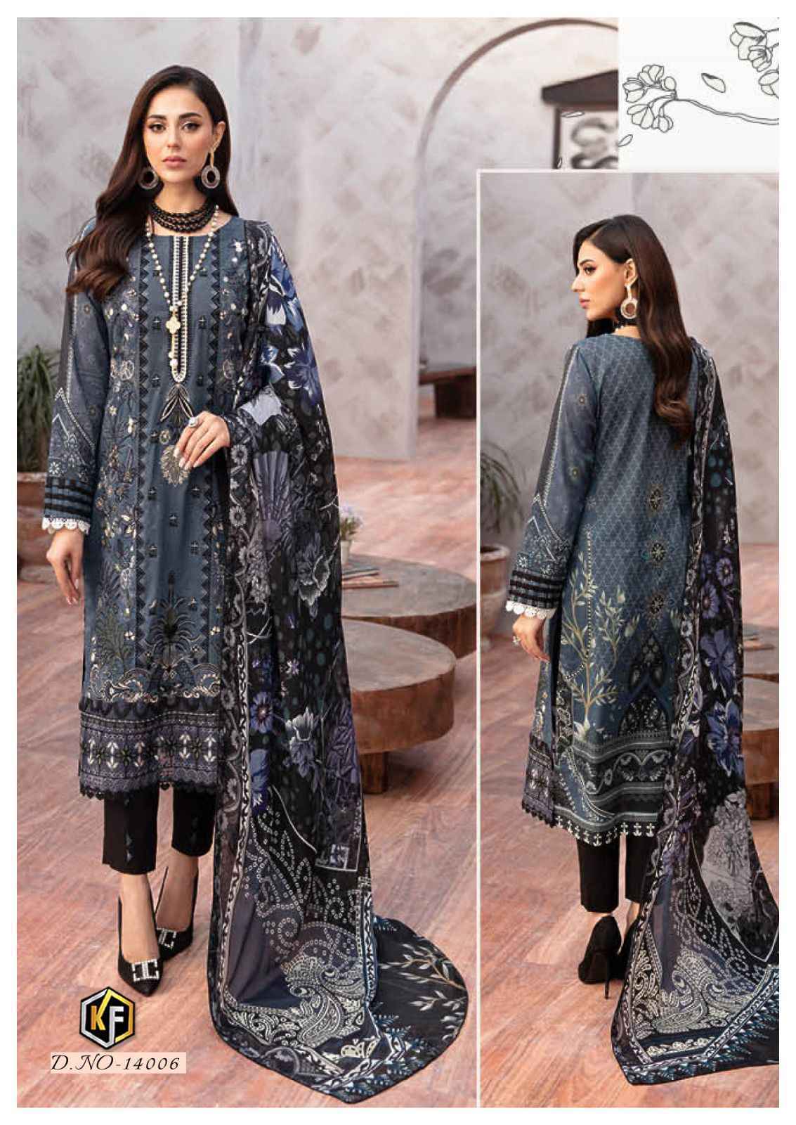 Keval Fab Charizma Vol-14 Heavy Cotton Dress Material 6 pcs Catalogue