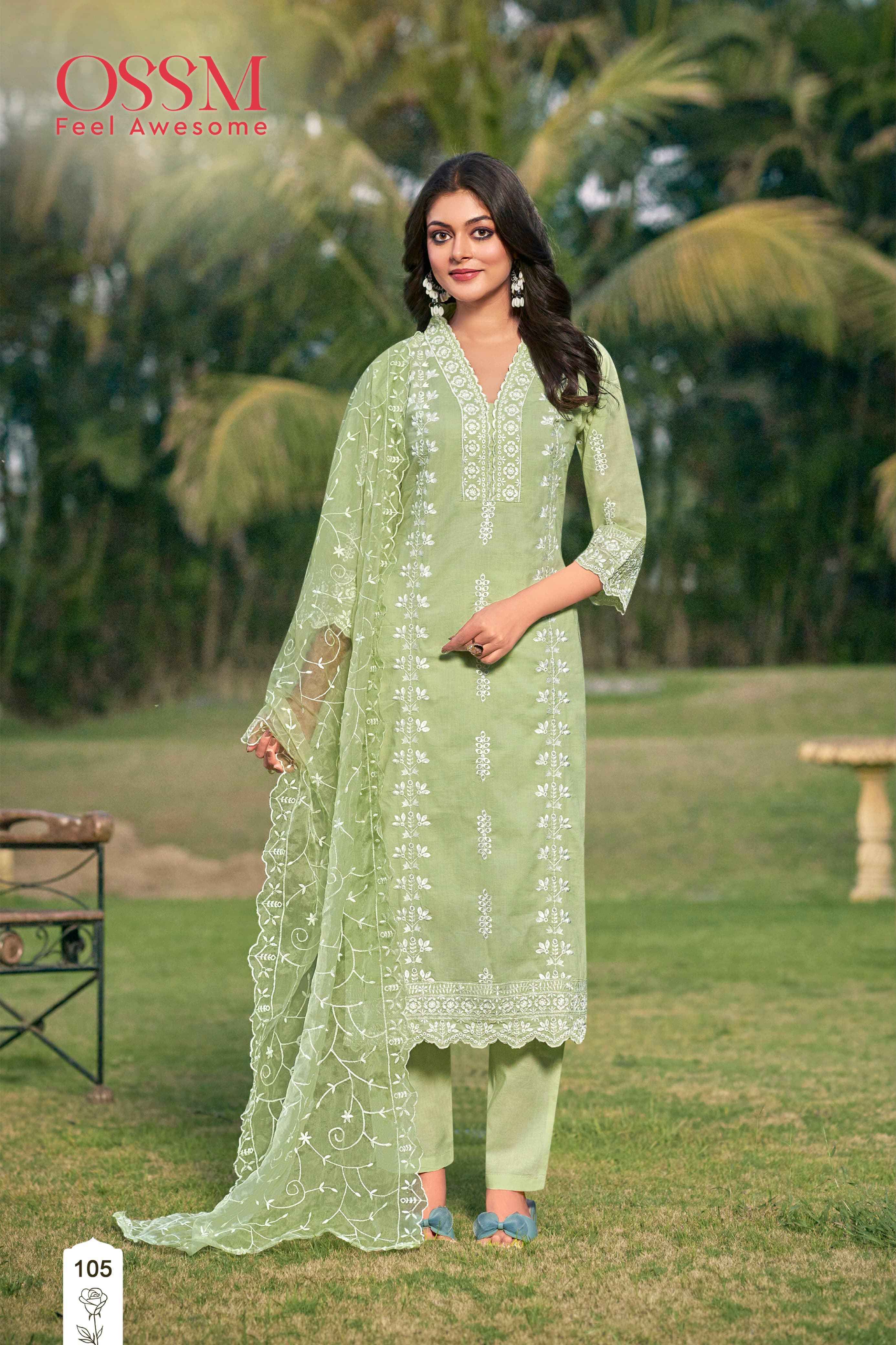Ossm Summer Style Cotton Readymade Suit 6 Pc Catalog