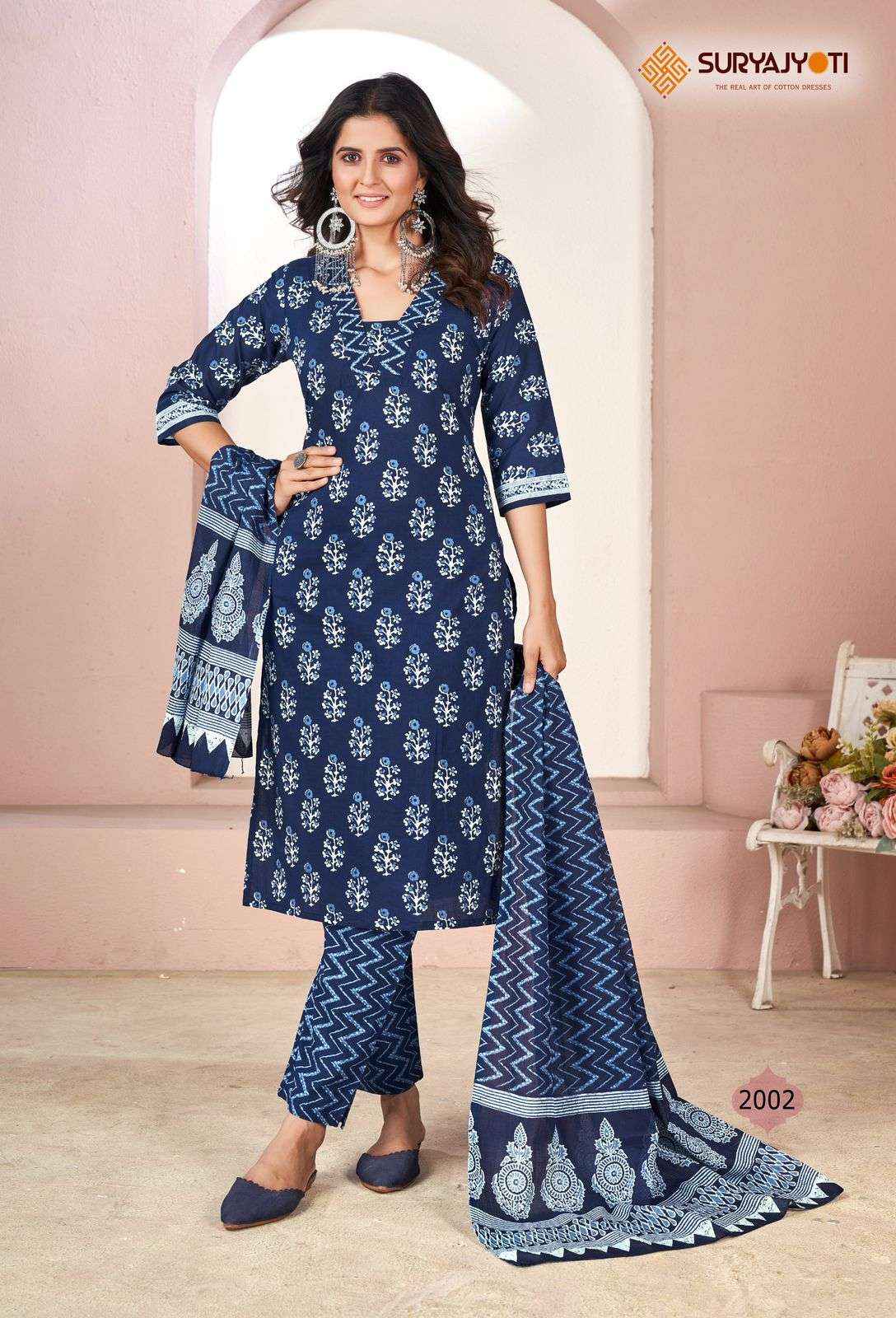 SURYAJYOTI NATASHA VOL 2 LAWN PRINT READY MADE SUIT LATEST CATALOG