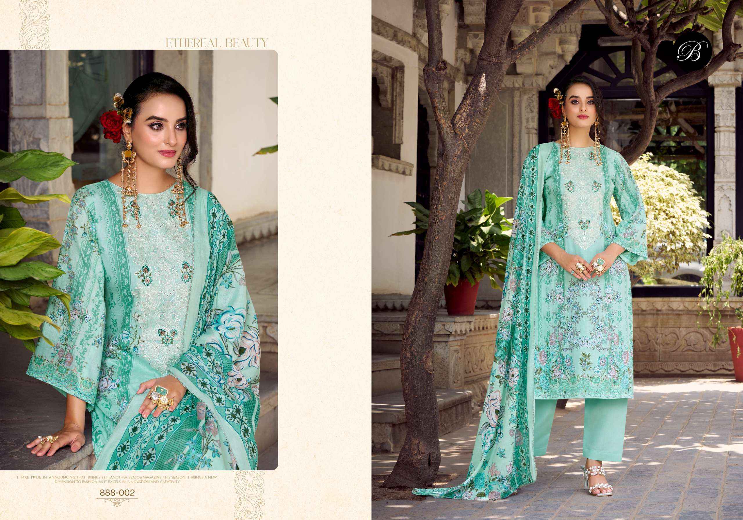 BELLIZA DESIGNER STUDIO NAIRA VOL 115 COTTON DIGITAL PRINTS WITH FANCY ...
