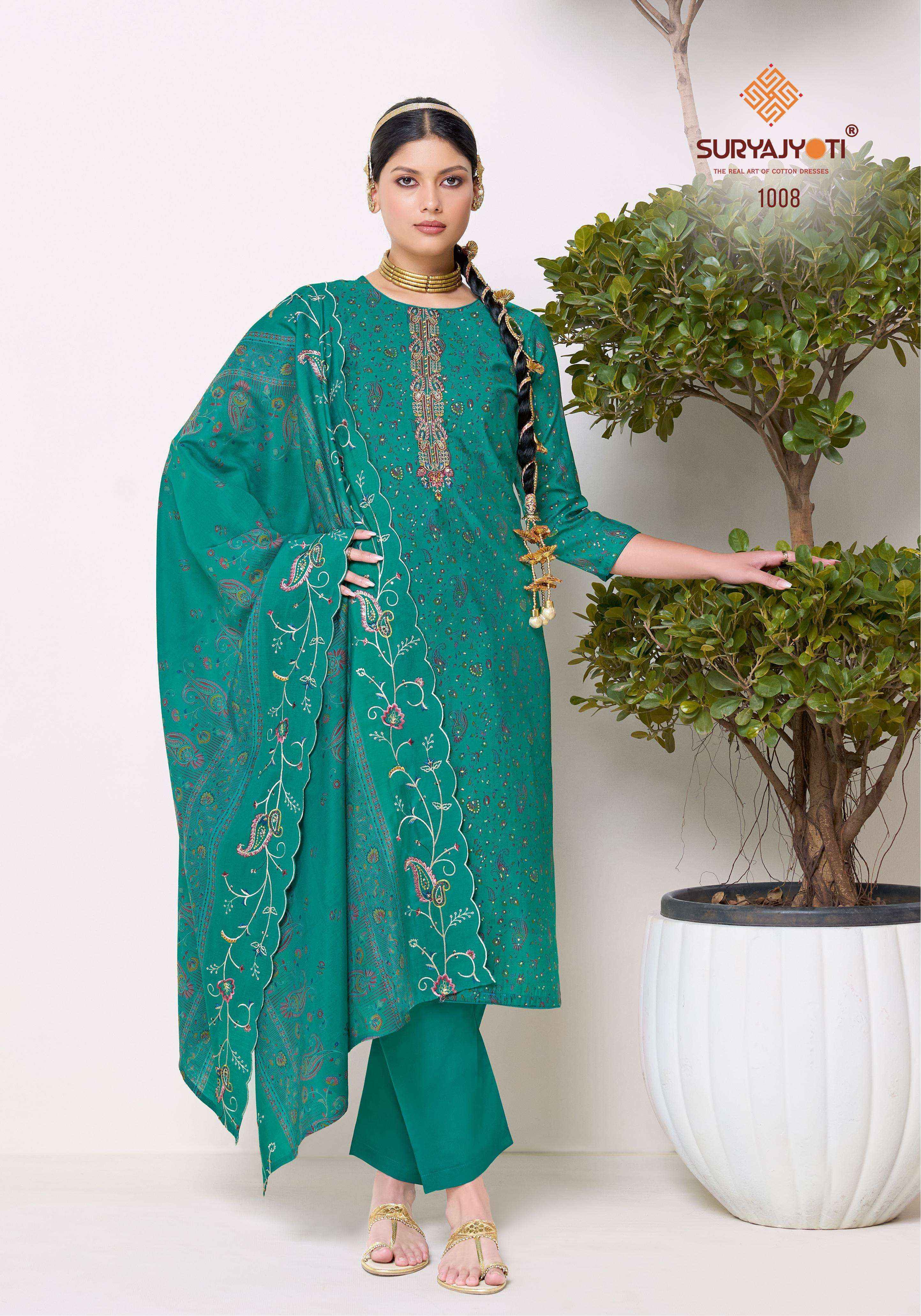 Suryajyoti Kalavati Vol 1 Modal Silk Dress Material 8 pcs Catalogue