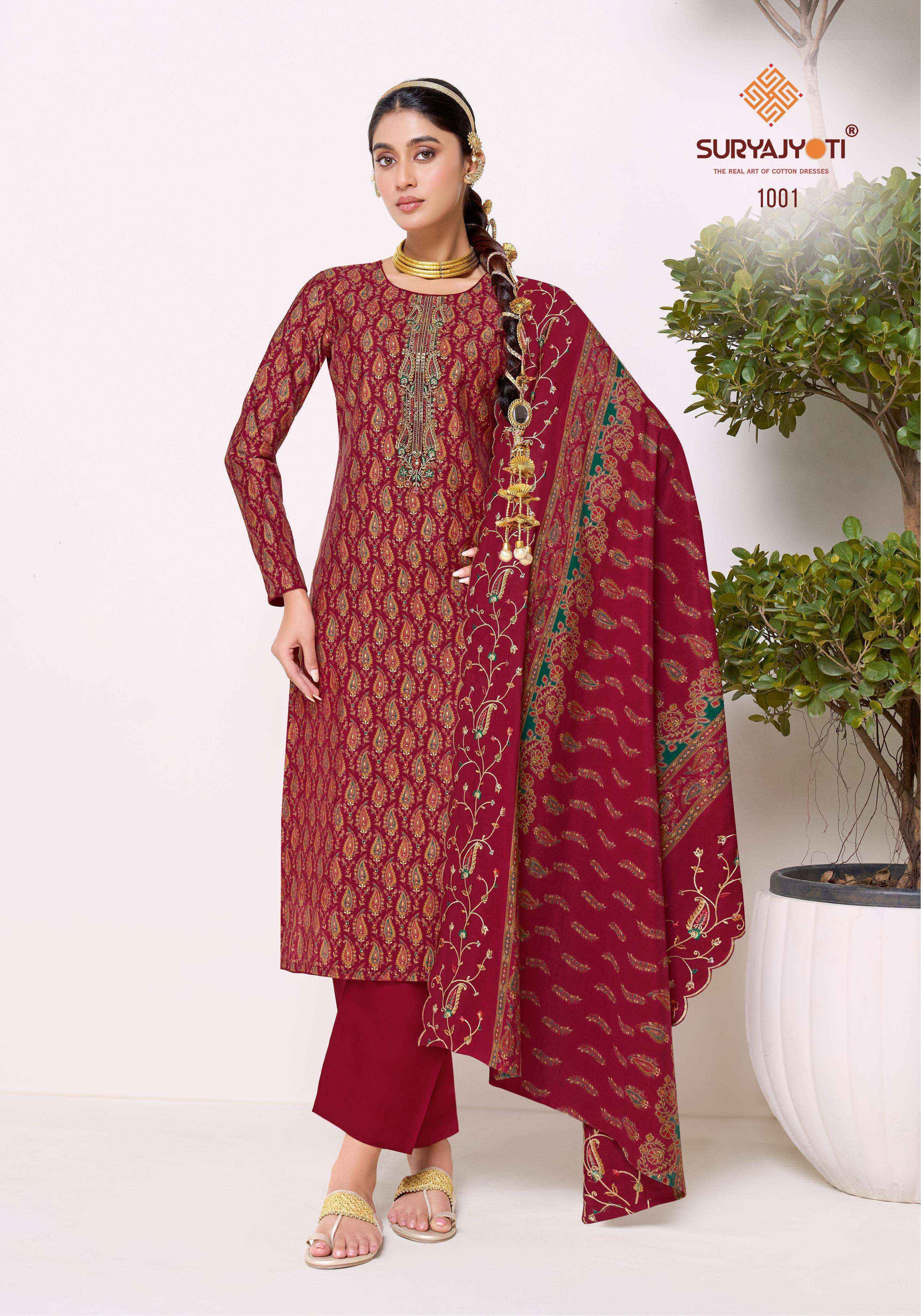 Suryajyoti Kalavati Vol 1 Modal Silk Dress Material 8 pcs Catalogue