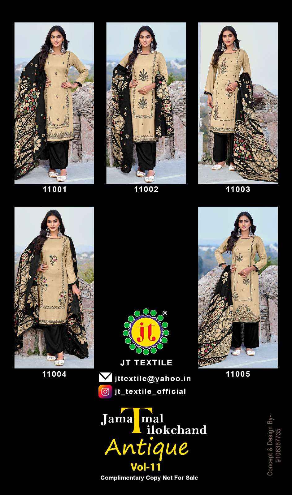Jt Antique Vol 11 Premium Wear Rayon Dress Material