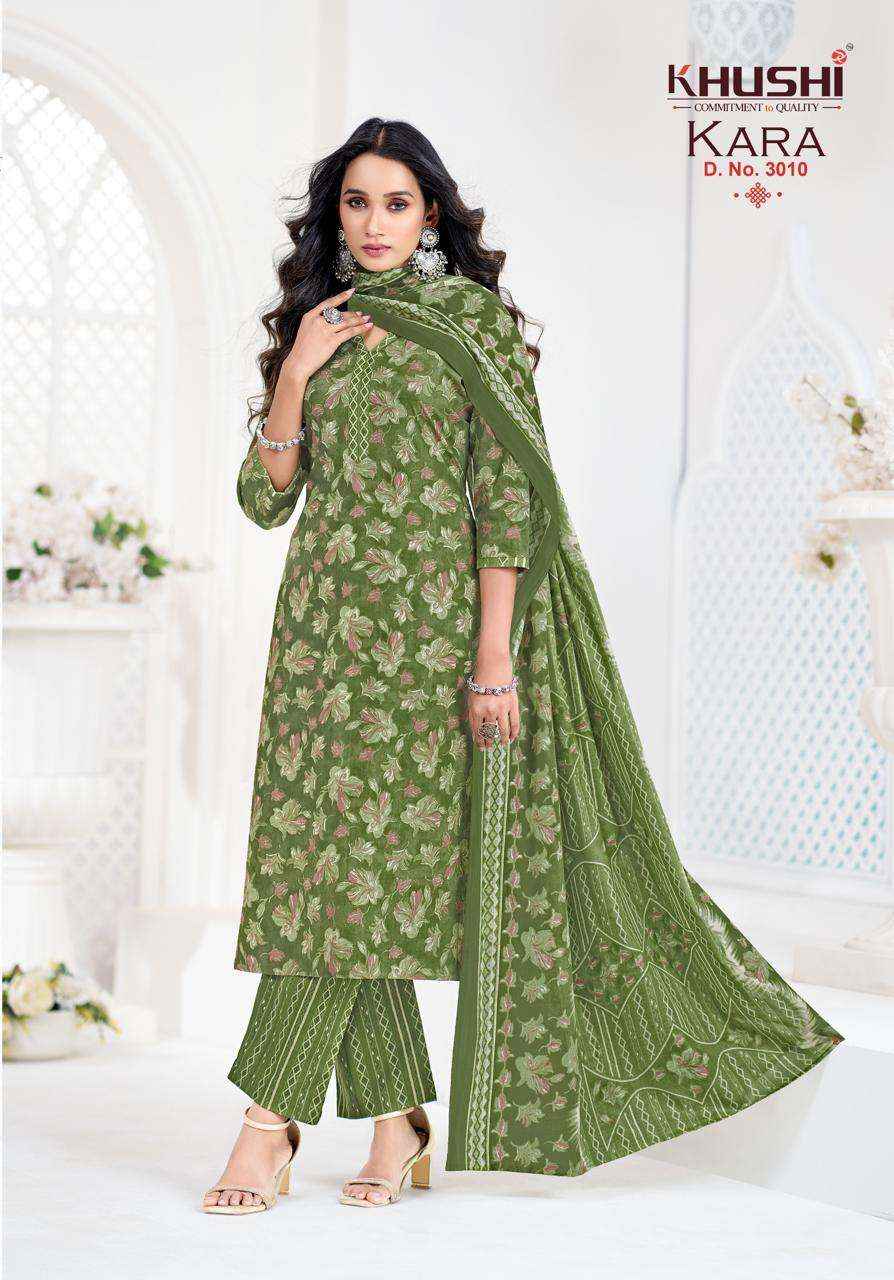 Khushi Kara Vol 3 Exclusive Cotton Kurti Bottom Dupatta Set Catalog ...